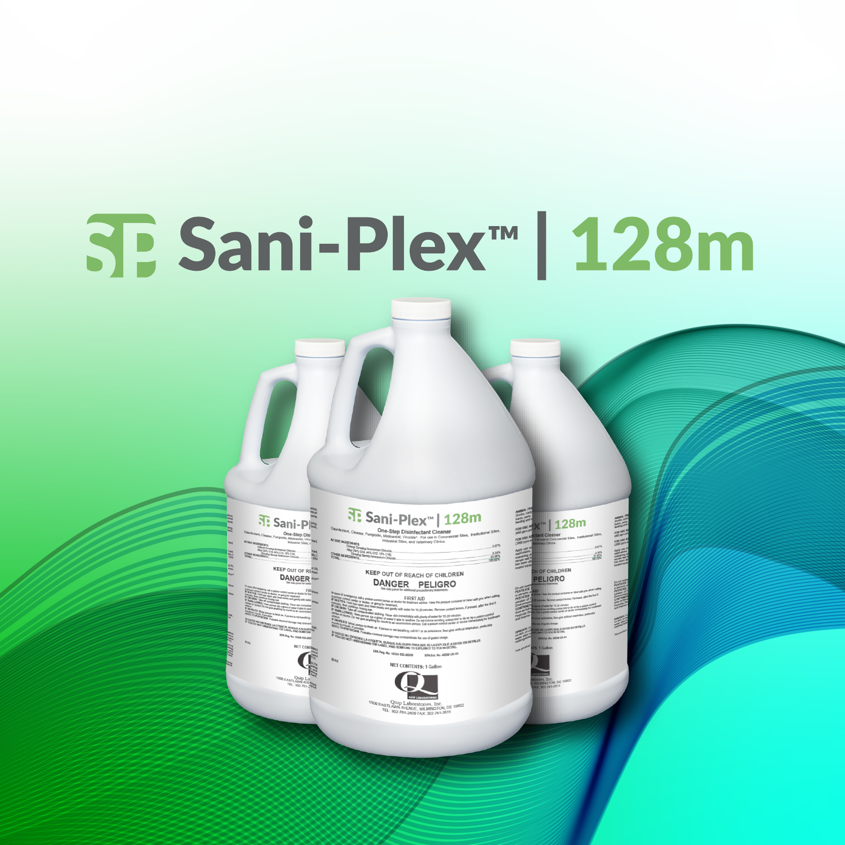 Sani-Plex 128M | Laboratory and Veterinary Disinfectant - Quip Labs